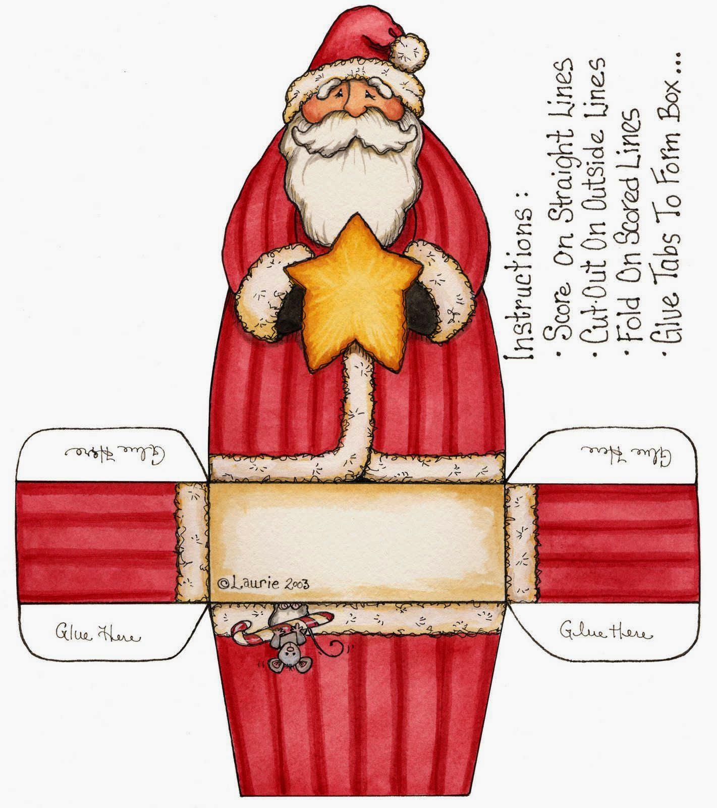 Free Printable Santa Boxes in Different Styles. - Oh My Fiesta! in english
